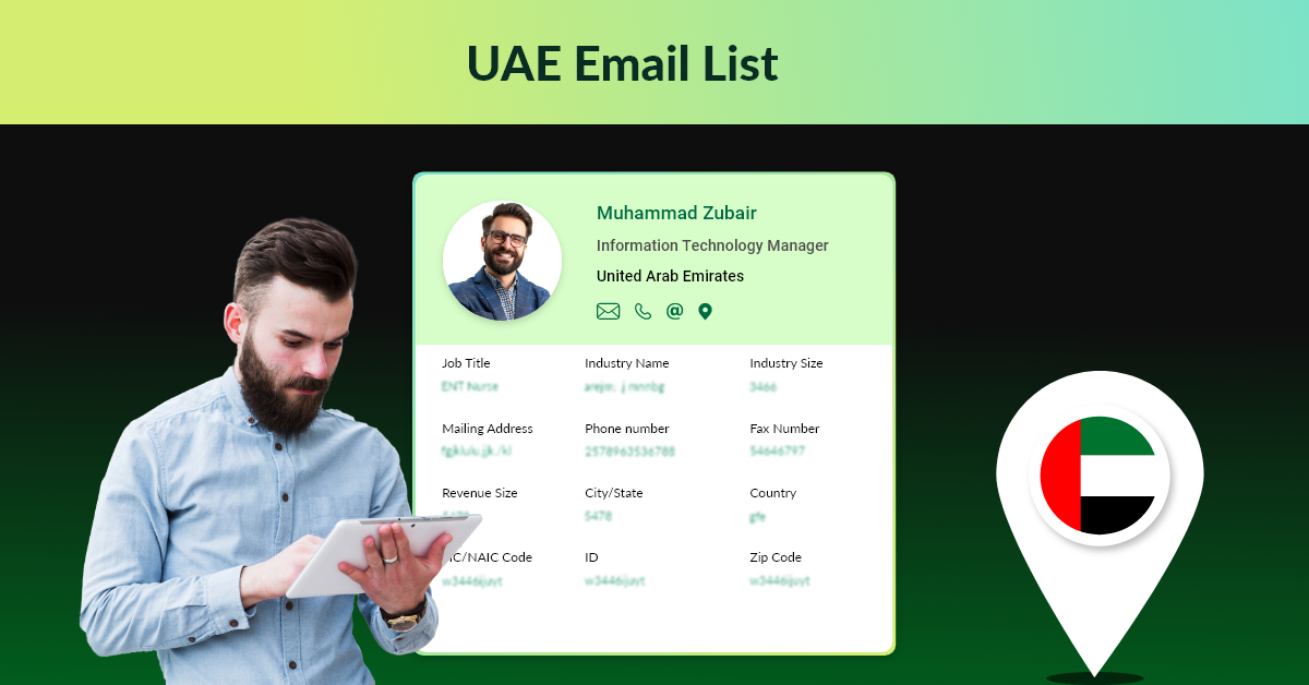 UAE Email List | 939K+ Verified UAE Contacts