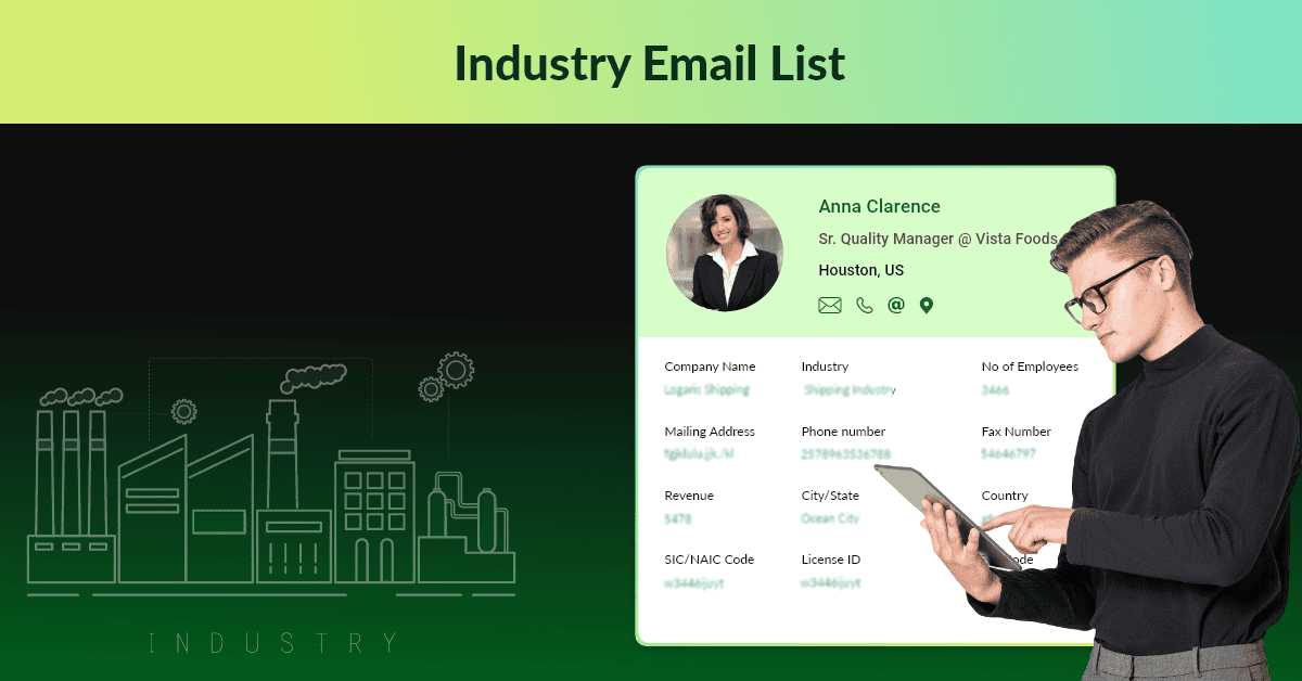 Industry Email List | Get 200+ Industries' Verified Contacts