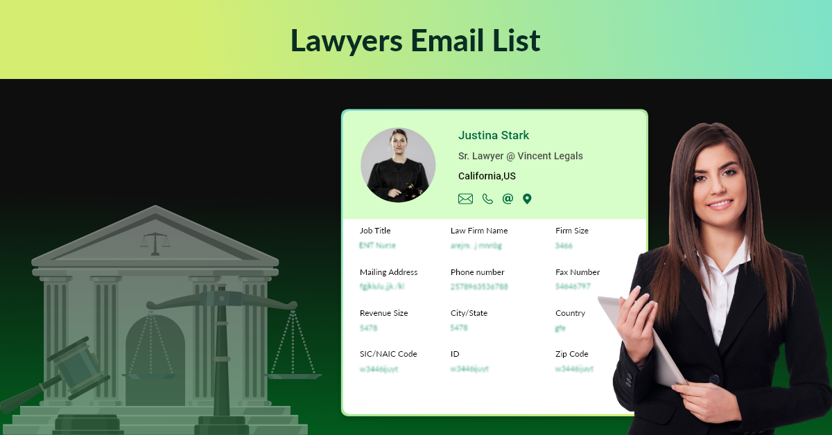 Attorney Email List | 505K+ Verified Lawyers Contacts
