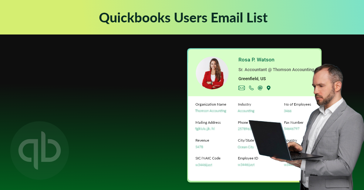 Quickbooks Users Email List | Companies Using Quickbook