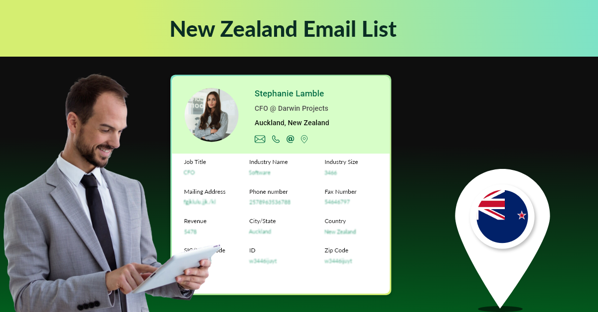 New Zealand Email List | 125K Accurate Business Contacts