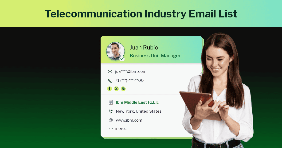 Telecom Industry Email List | Telecom Decision Makers Data