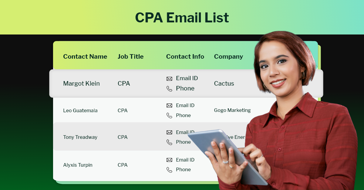 CPA Email List | 580K+ High-Quality CPA Mailing List
