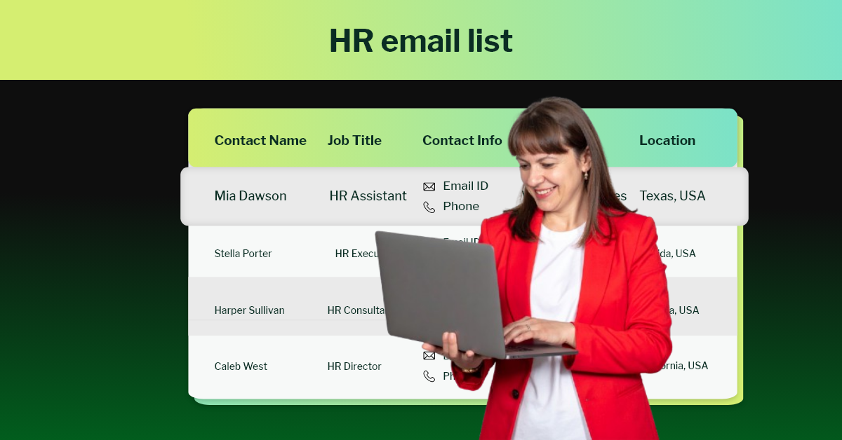 HR Email List | 400K+ Verified and Accurate HR Contacts